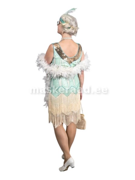 Mint Green Flapper Dress with Gold Collar | Maskeraad